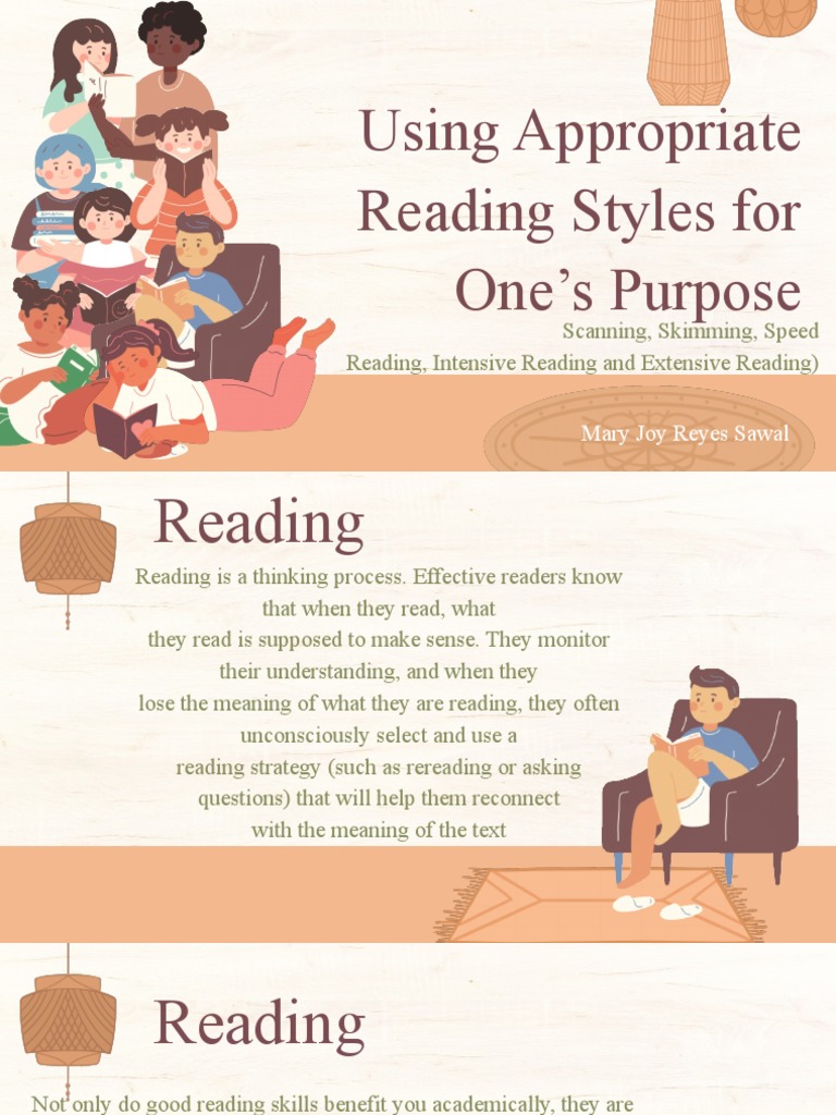 Using Appropriate Reading Styles | PDF | Speed Reading | Reading Comprehension