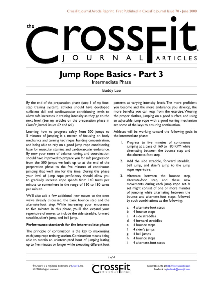70 08 Jump Rope Basics | PDF