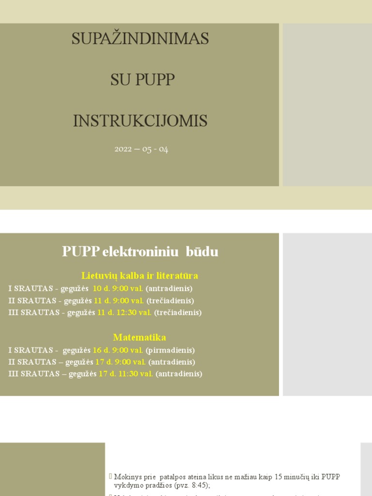 2022 Pupp Mokiniams | PDF