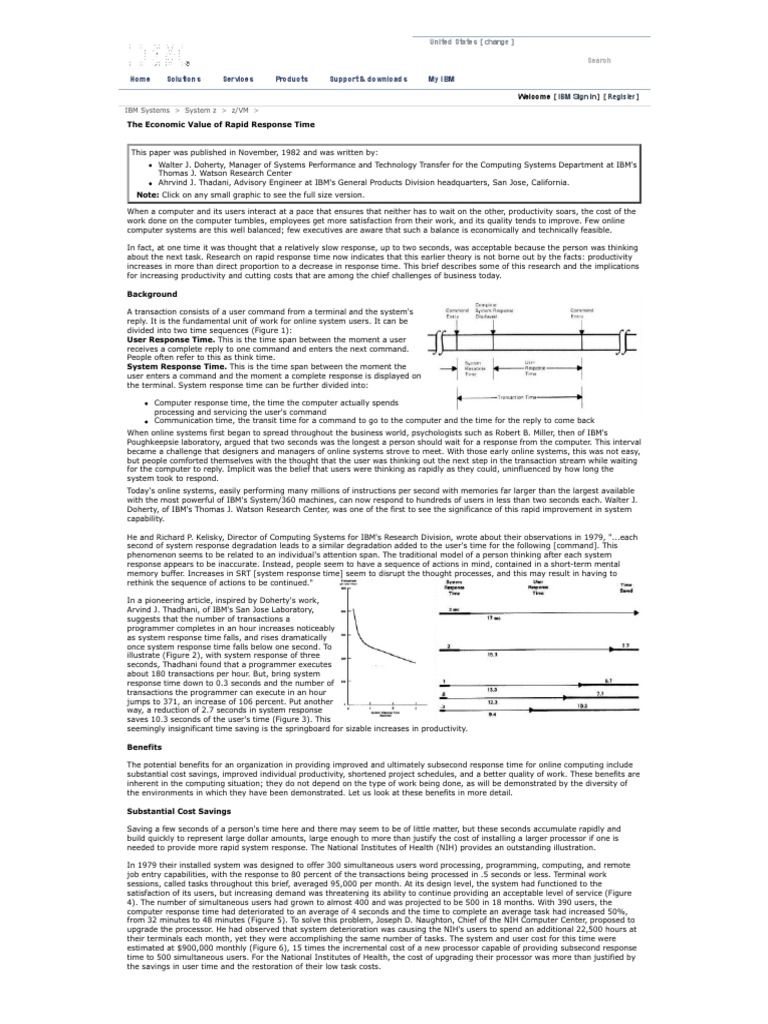 Economic Impact of Rapid Response Time | PDF | Programmer | Computer ...