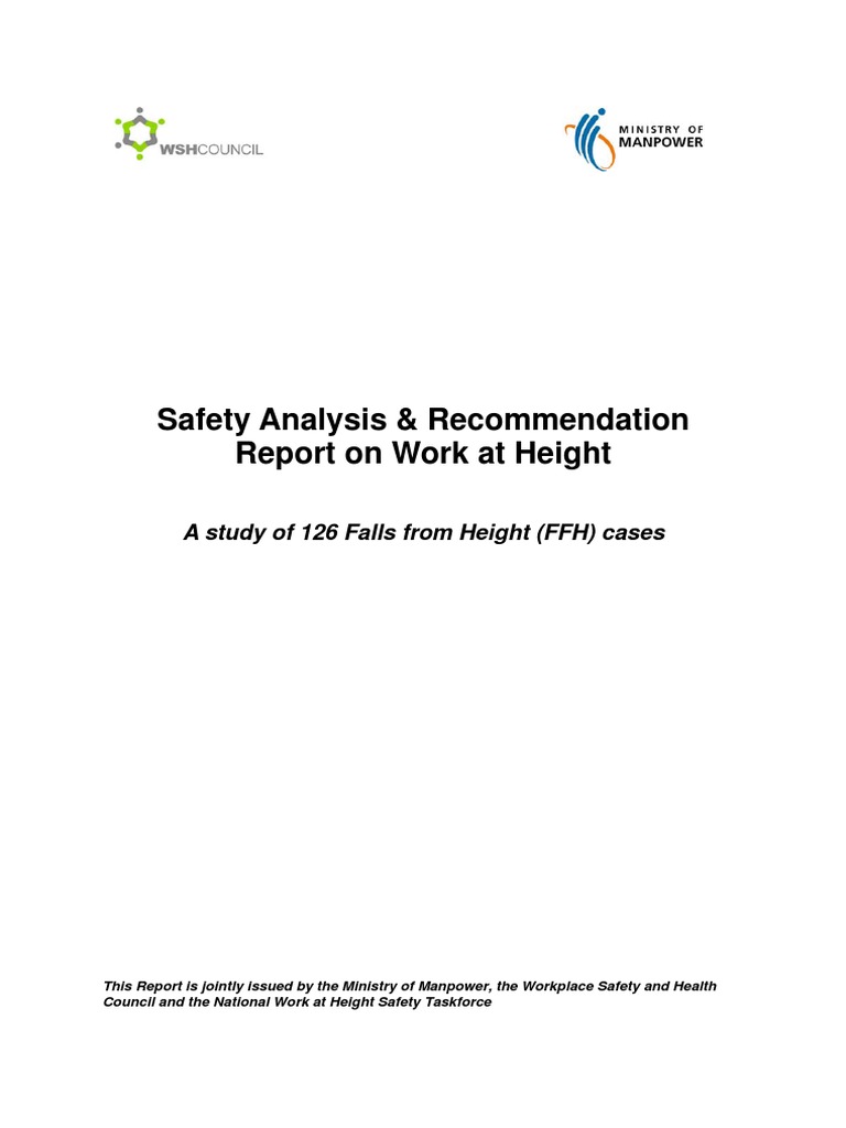 Safety Analysis and Recommendation Report On Work at Height (021209) | PDF