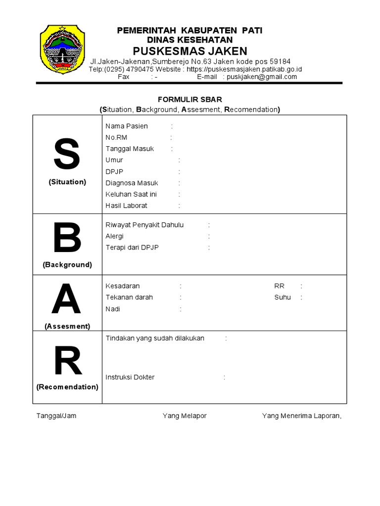 5.3.2.a Format SBAR | PDF