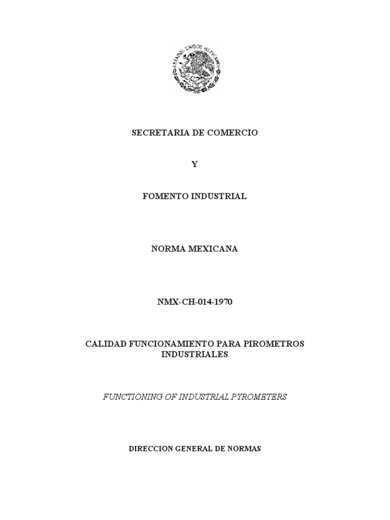 NMX CH 014 1970 | PDF