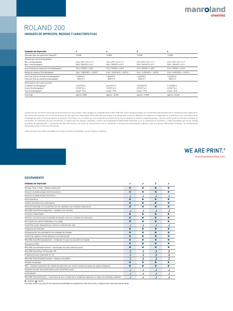 Roland 200 Datasheet Es | PDF | Bienes manufacturados
