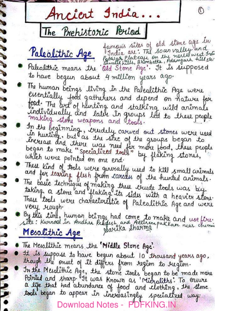 Ancient History Handwritten Notes in English | PDF