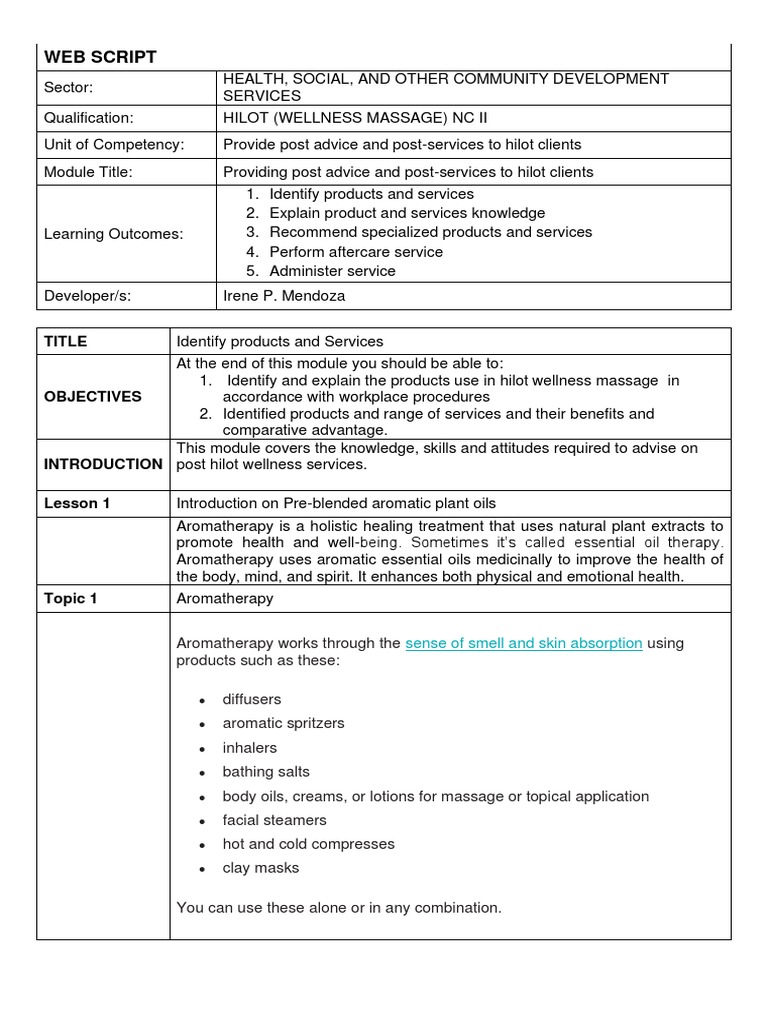 Providing post advice and post services to hilot clients | PDF ...