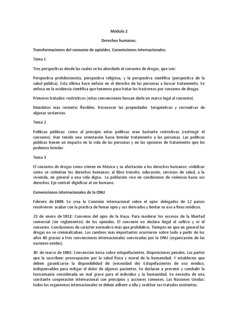 Módulo 2 | PDF | Comercio ilegal de drogas | La dependencia de sustancias