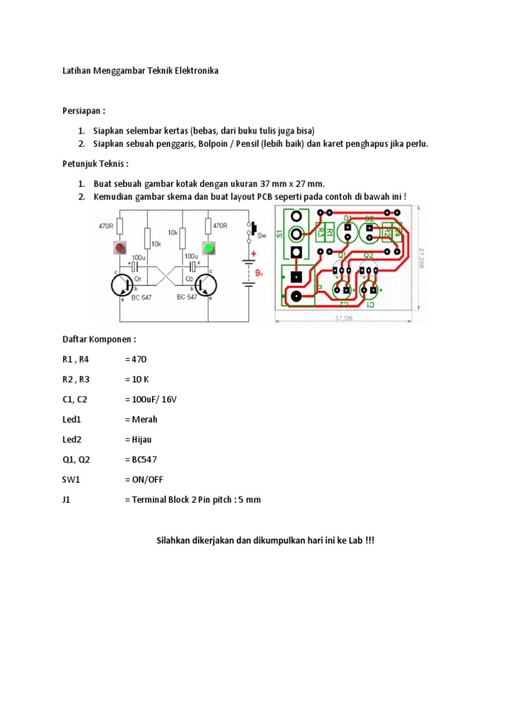 Skema Layout LED Indikator Power | PDF