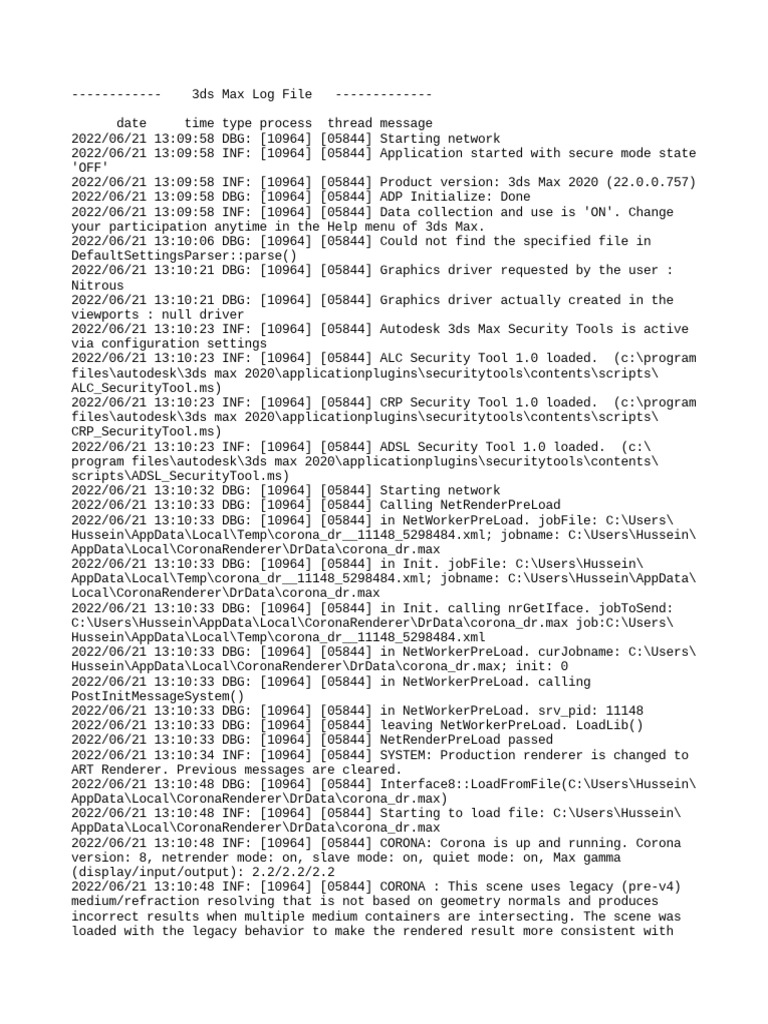 Max Log | Download Free PDF | Autodesk 3ds Max | Rendering (Computer ...