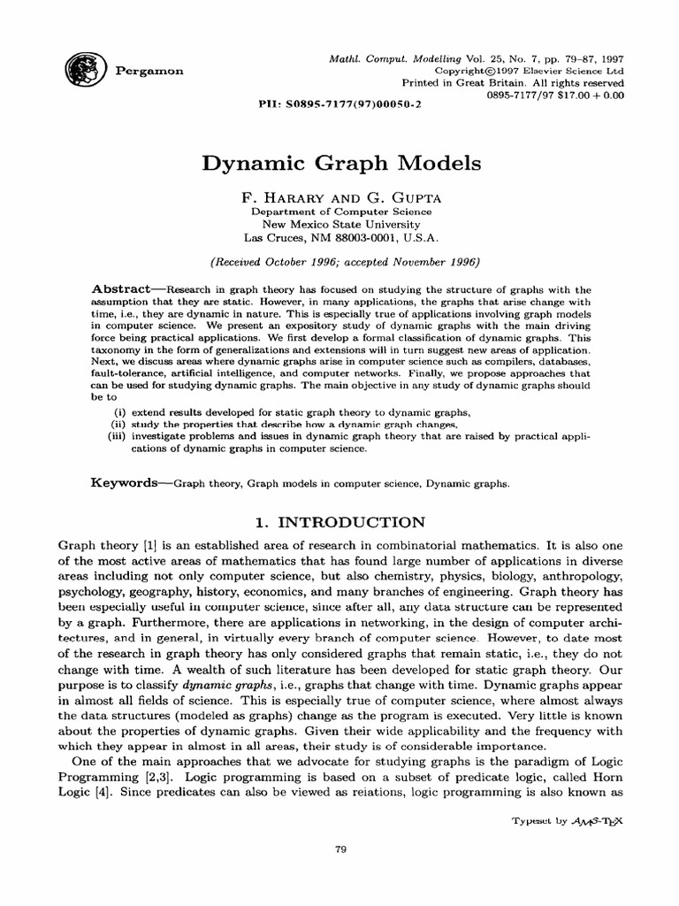 Dynamic Graph Models Download Free Pdf Graph Theory Vertex Graph Theory 