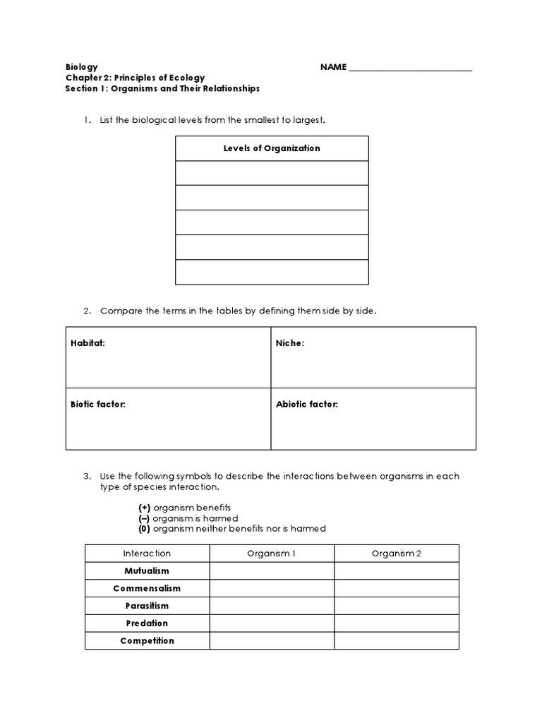 Ch.2.1 Section 1 Worksheet | PDF | Science & Mathematics