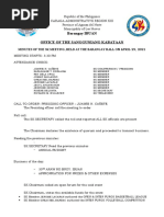 Sample SK Minutes of Meeting | PDF | Youth Organizations | Local Government