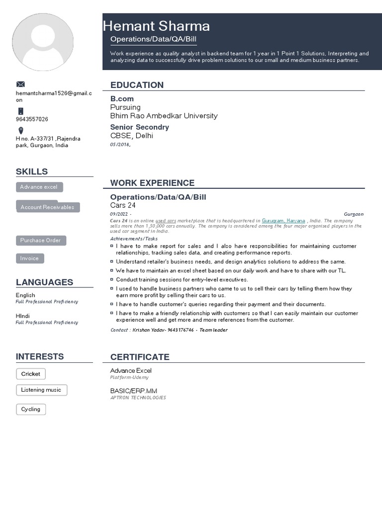 Hemant Resume | PDF