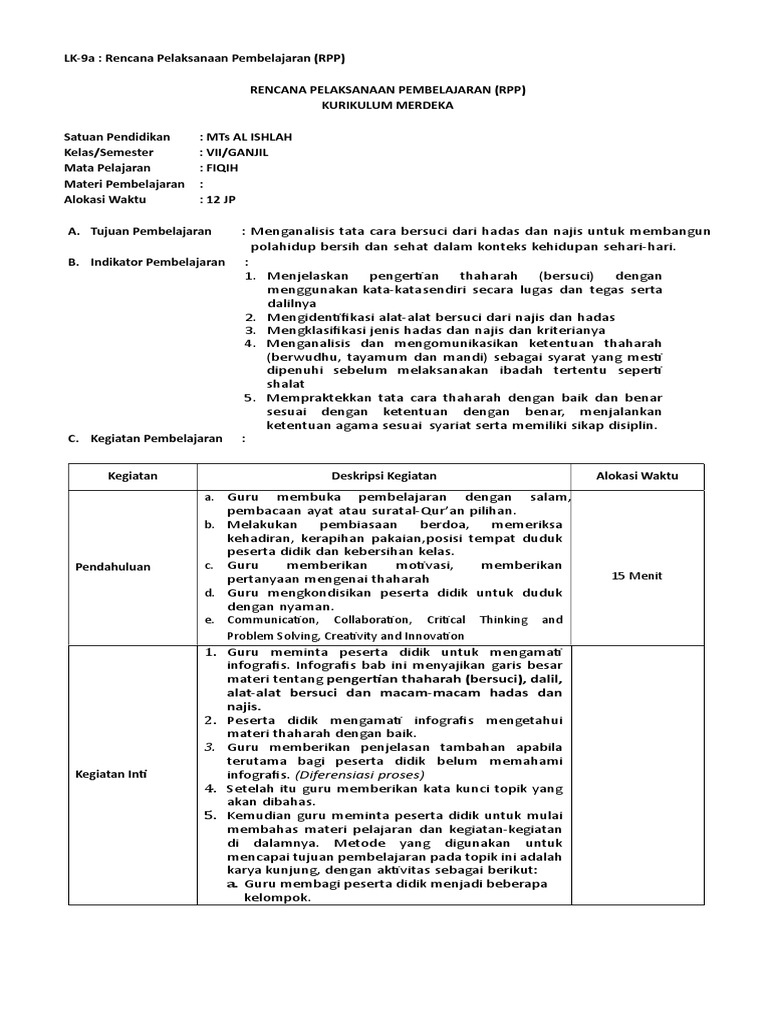 LK 9a-9b MODUL AJAR 1 - Compressed | PDF
