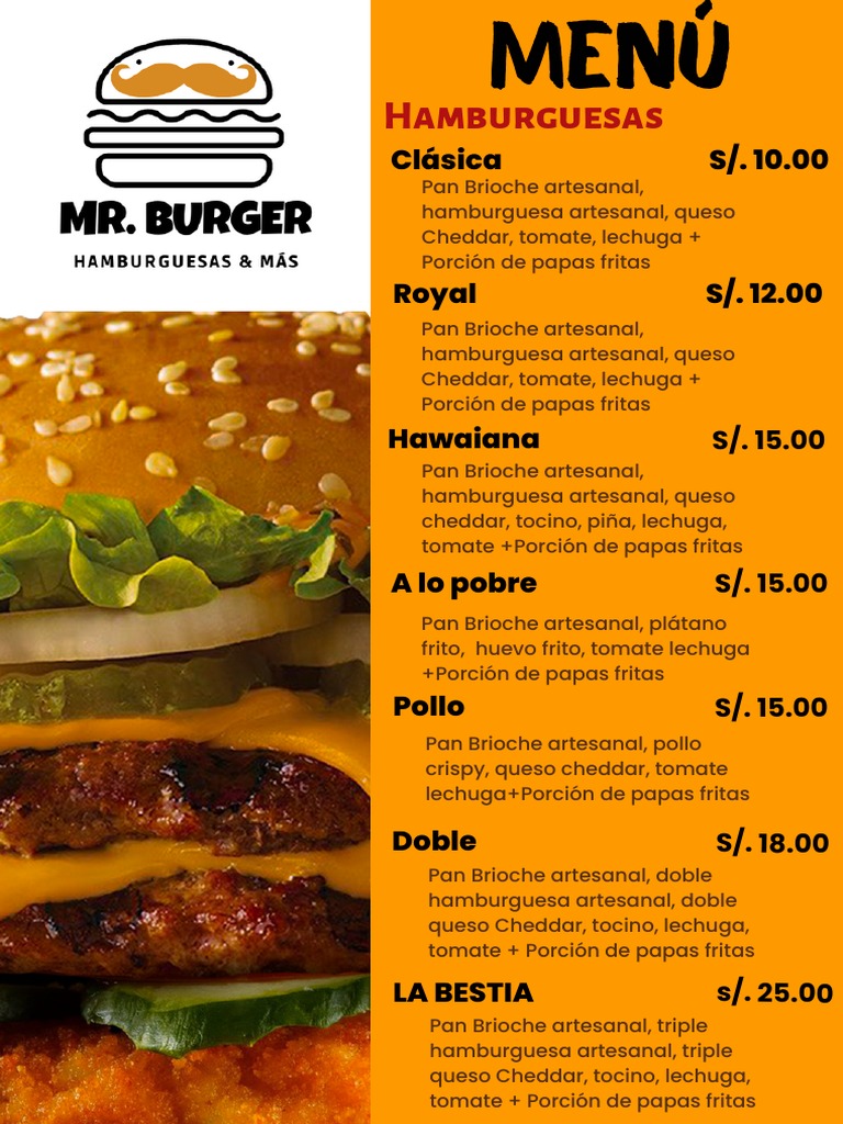 Menú Mr. Burger | PDF