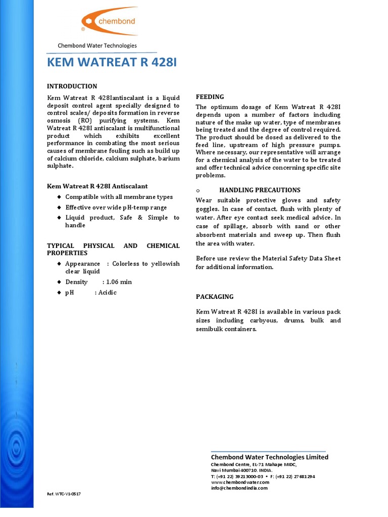 Kem Watreat R 428i PDS - 2 | PDF