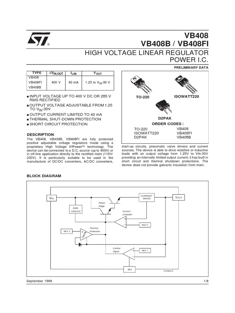 High Voltage Linear Regulator | PDF | Rectifier | Direct Current