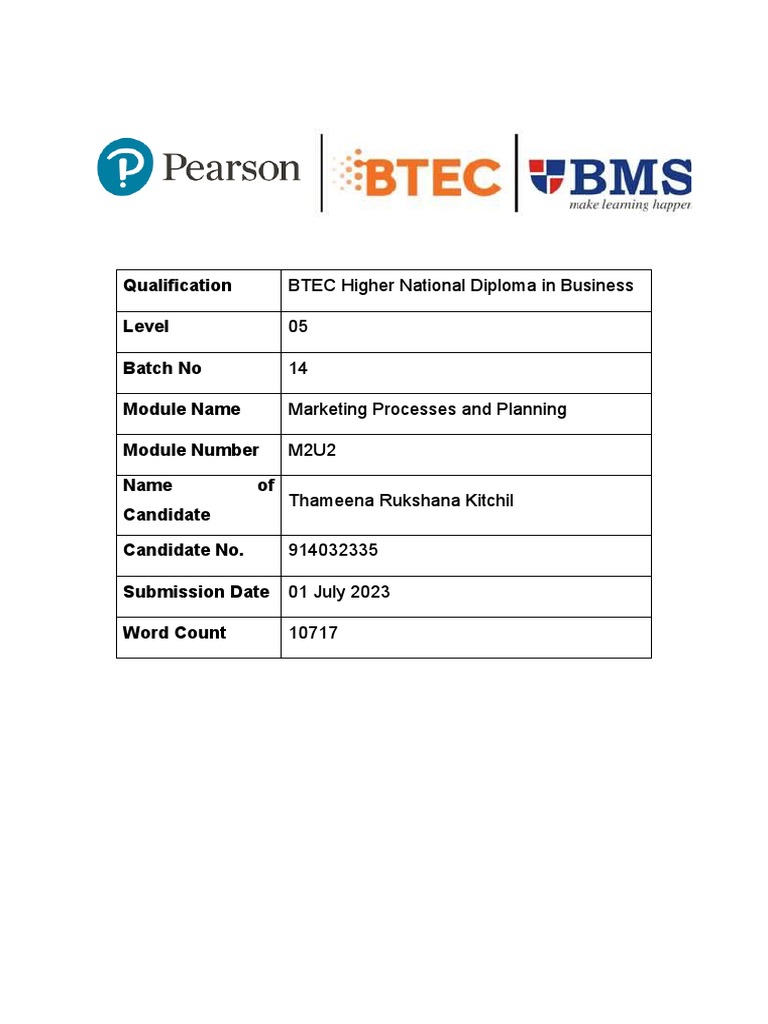 MPP Assignment Final With Cover Page | PDF | Marketing | Corporate ...