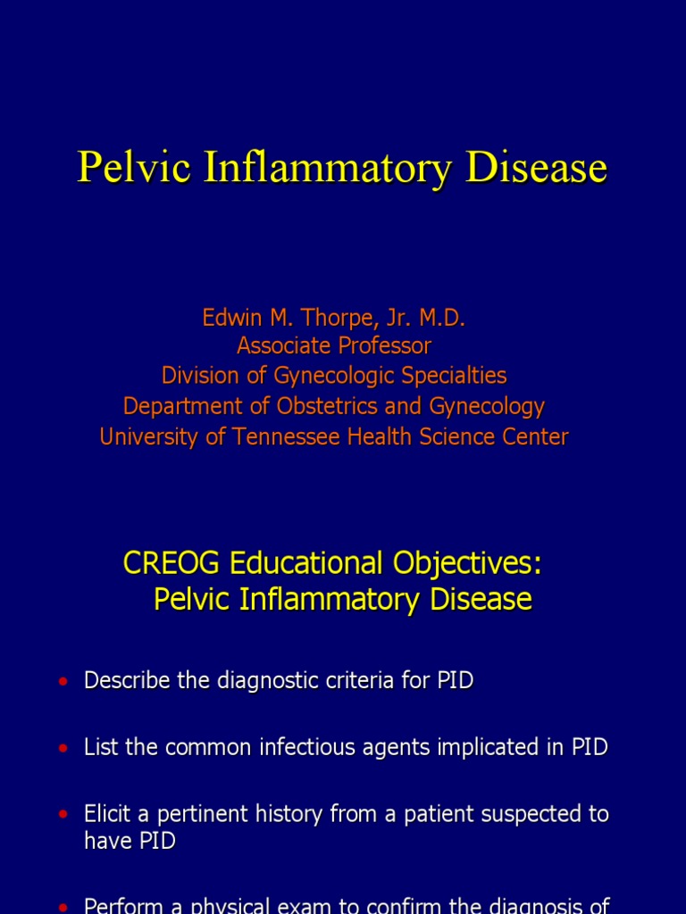 PID Lecture | Download Free PDF | Epidemiology | Gynaecologic Disorders