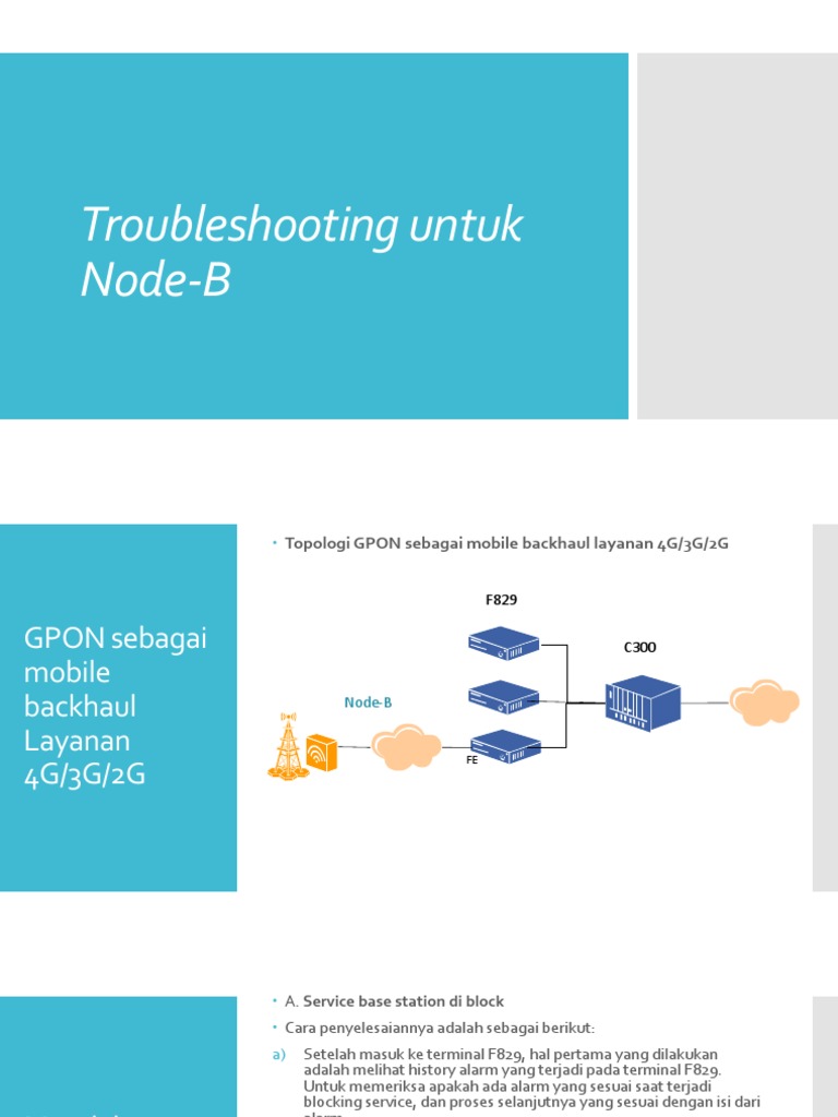 Troubleshooting Node-B untuk GPON | PDF
