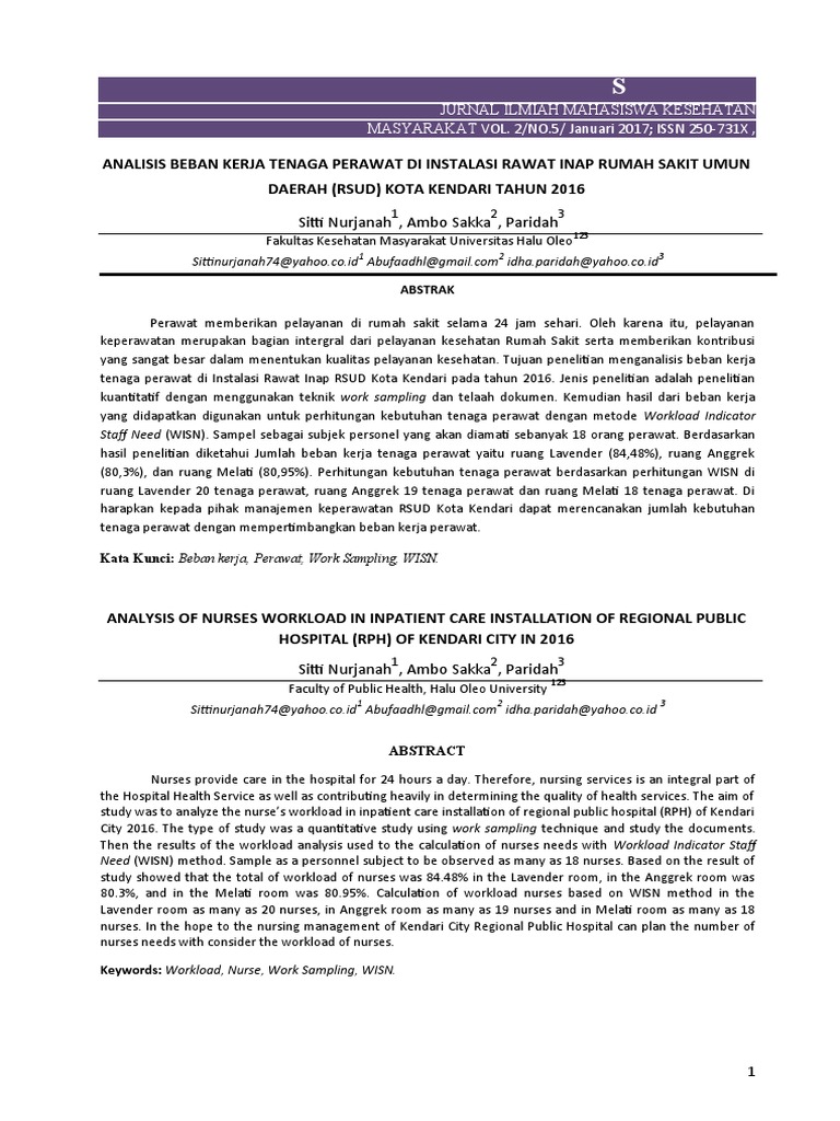 Analisa Beban Kerja | PDF | Sains & Matematika