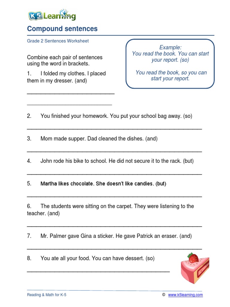 Grade 2 Compound Sentences A | PDF