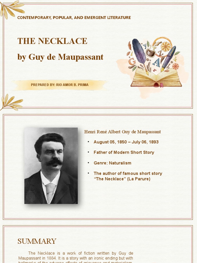 The Necklace by Guy de Maupassant | PDF