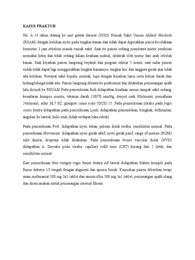 Kasus Fraktur | PDF