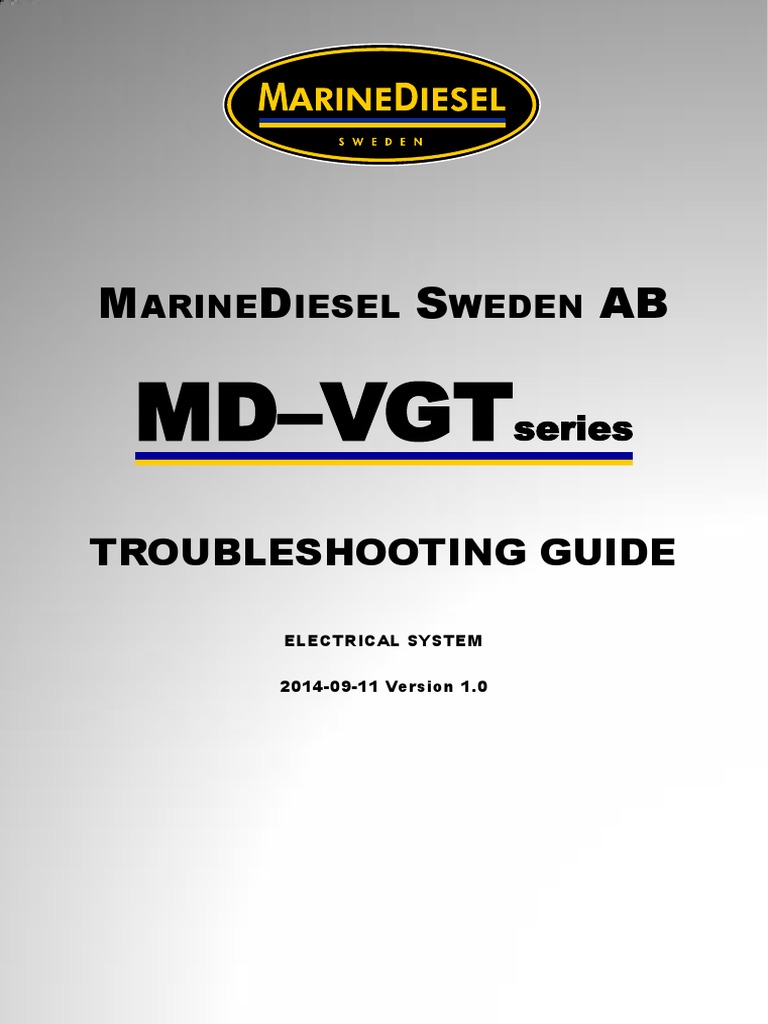 MarineDiesel VGT-series, Electrical troubleshooting manual (ver 1.0)_ | PDF | Electrical ...