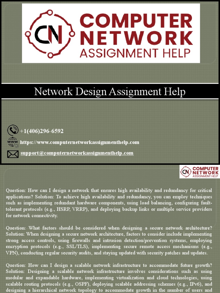Network Design Assignment Help Computer Network Assignment Help Pdf Computer Network