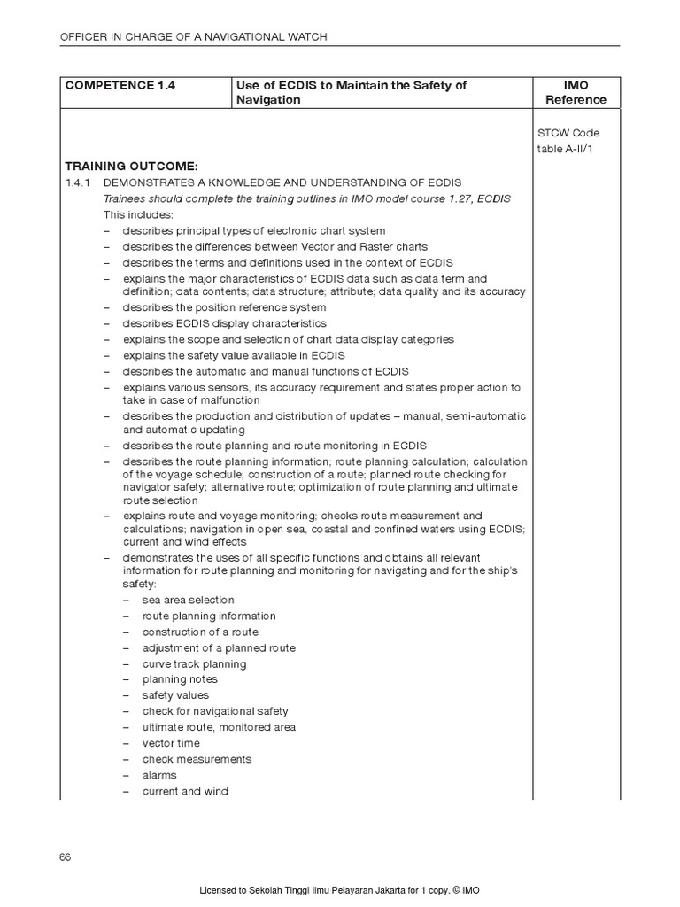 Imo Model Course 7.03-75-77 | PDF