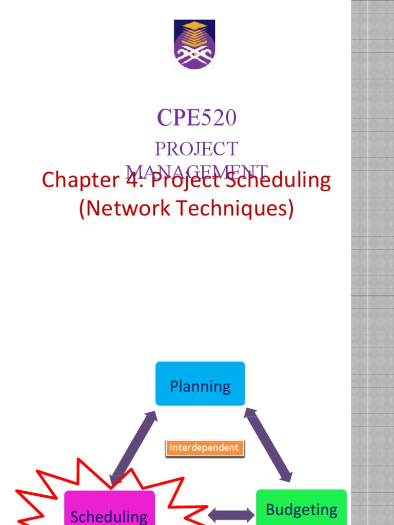 Cpe 520 - Chapter 4 - Project Scheduling | PDF