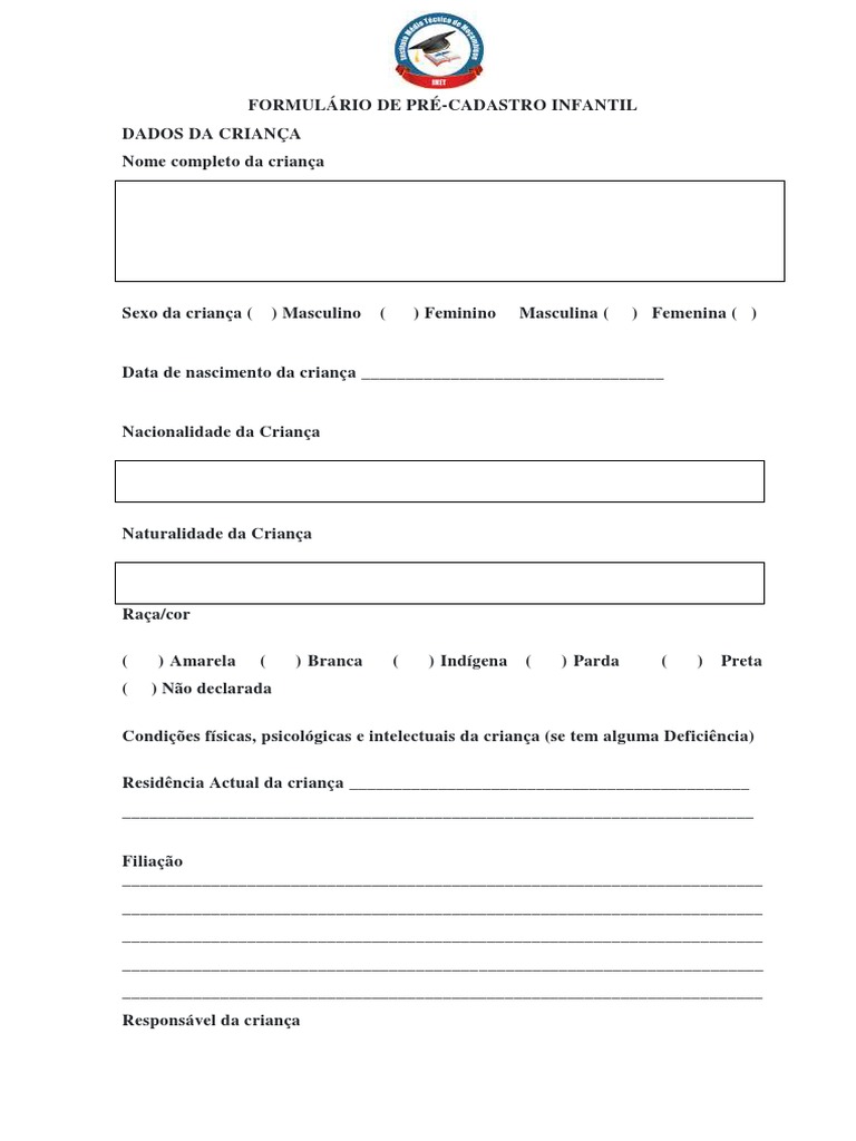 Formulário de Pré | PDF