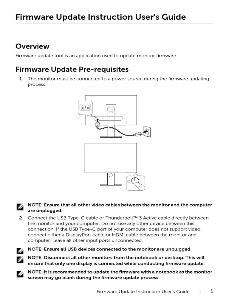 Dell UP2720Q FirmwareUpdate Instruction Windows en A00 | PDF | Usb ...