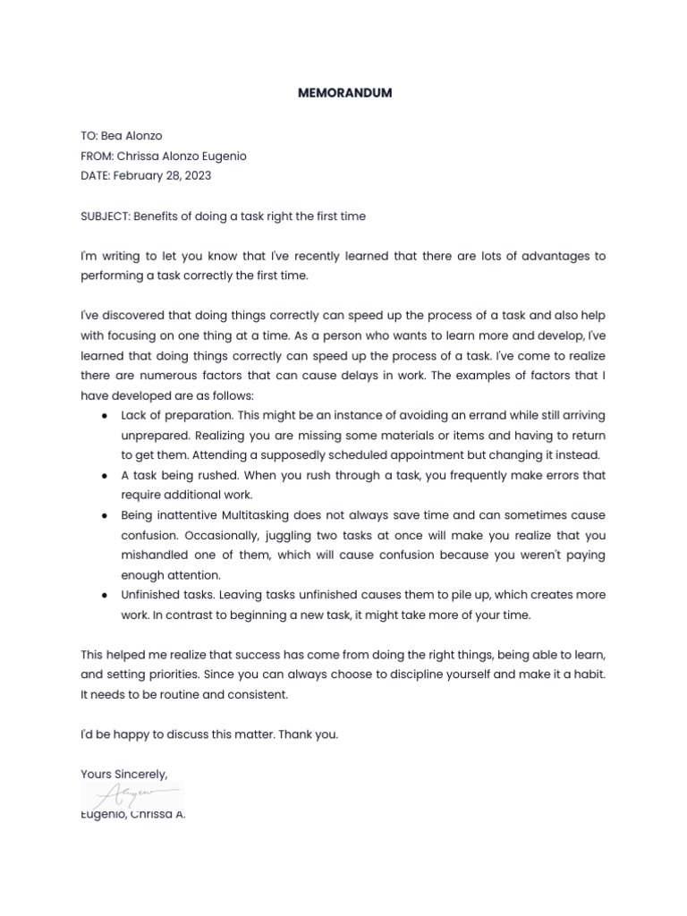 EUGENIO-Activity 3 Writing A Memorandum | PDF