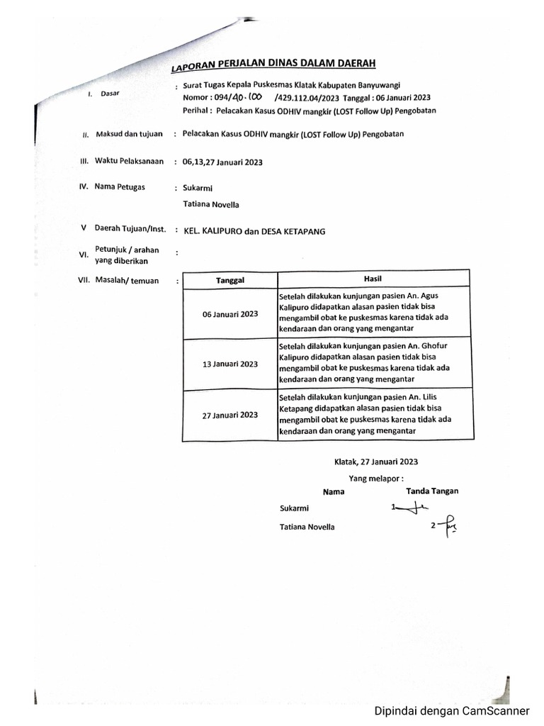 LHK Follow Up Jan | PDF