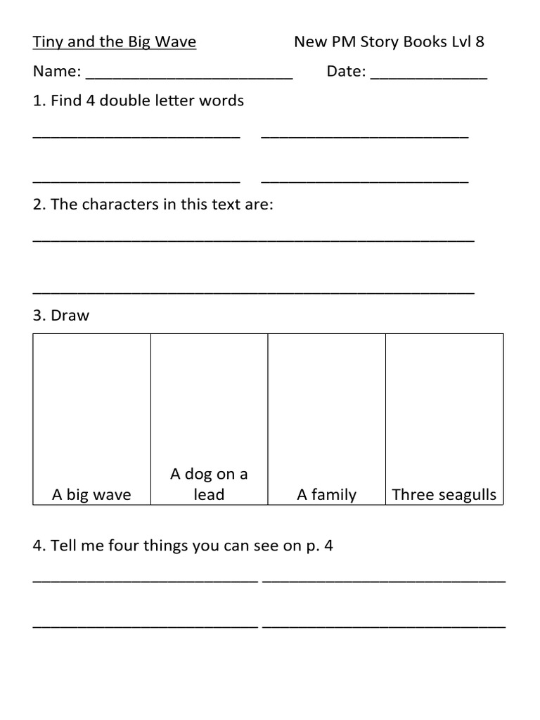 Tiny and the Big Wave Activity Guide | PDF