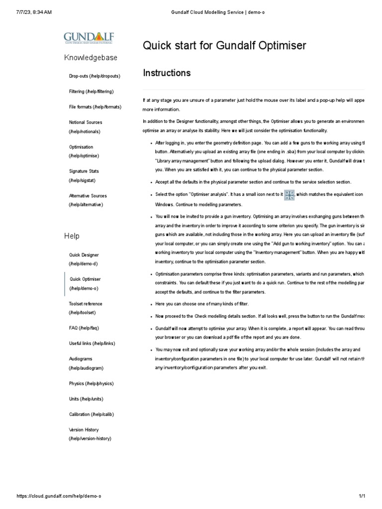 Gundalf Cloud Modelling Service _ demo-o | PDF