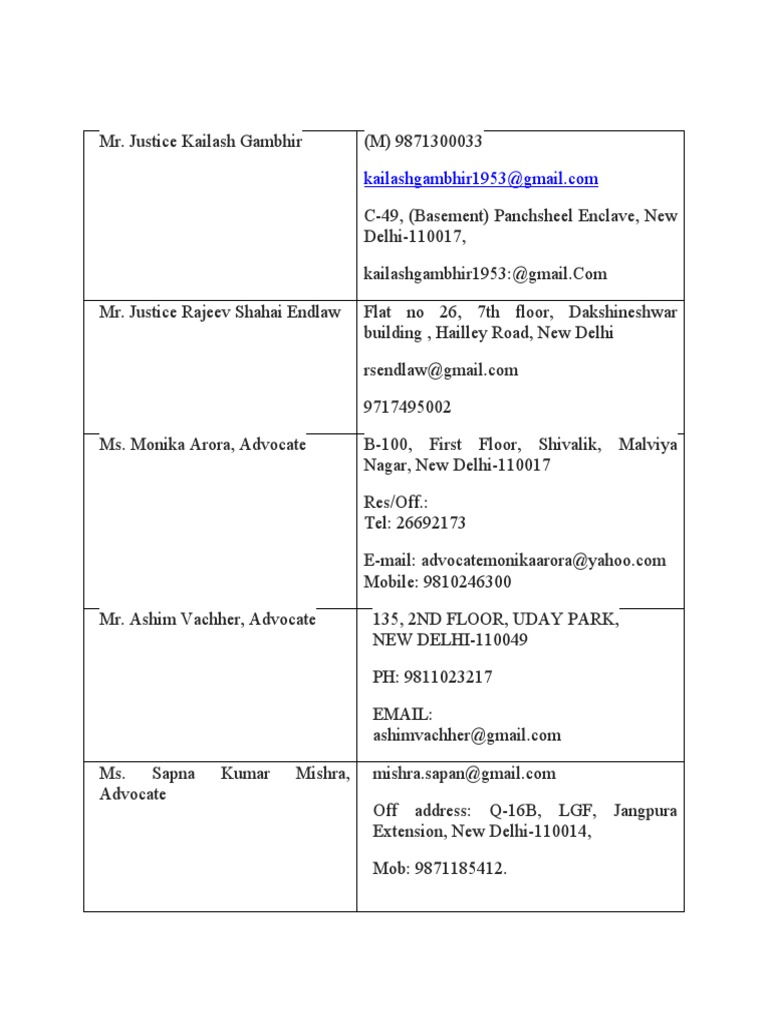 Arbitrator Details | PDF