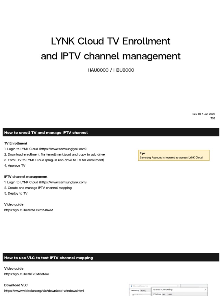 LYNK Cloud TV Enrollment-IPTV Channel Management | PDF | Technology ...