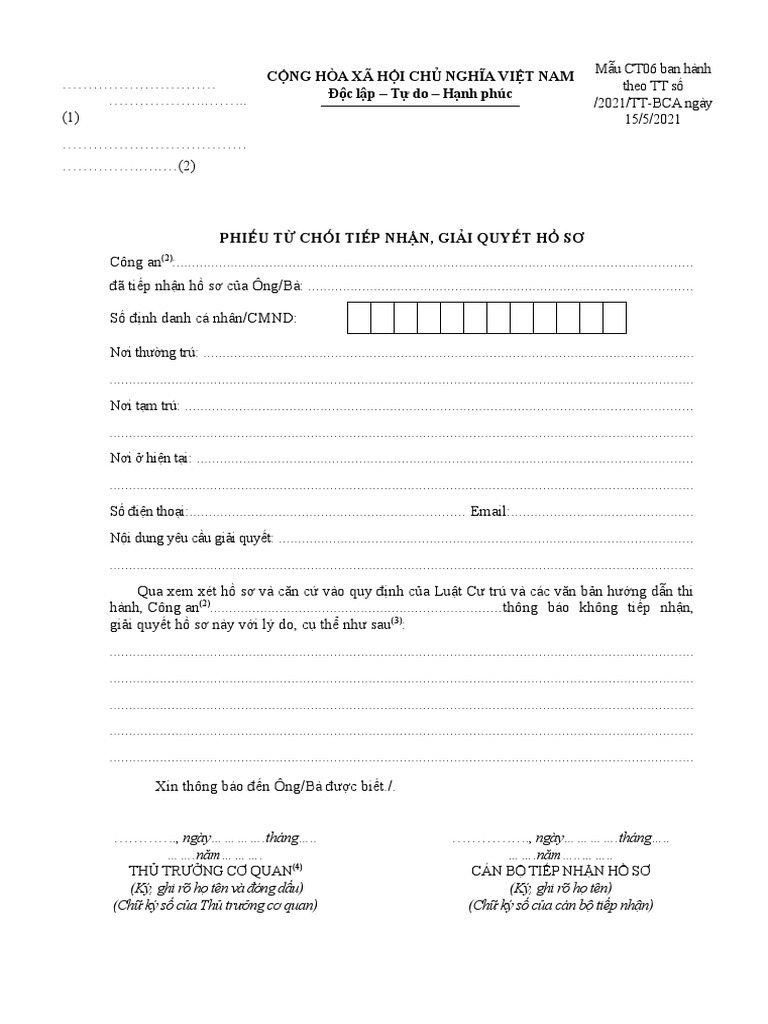 Mẫu CT06 | PDF