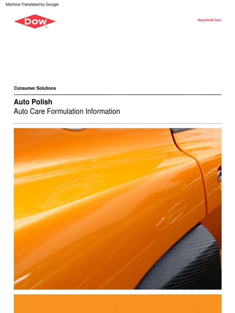 Auto Polish Introduction and Formulation Tips (Đã Dịch | PDF | Emulsion ...
