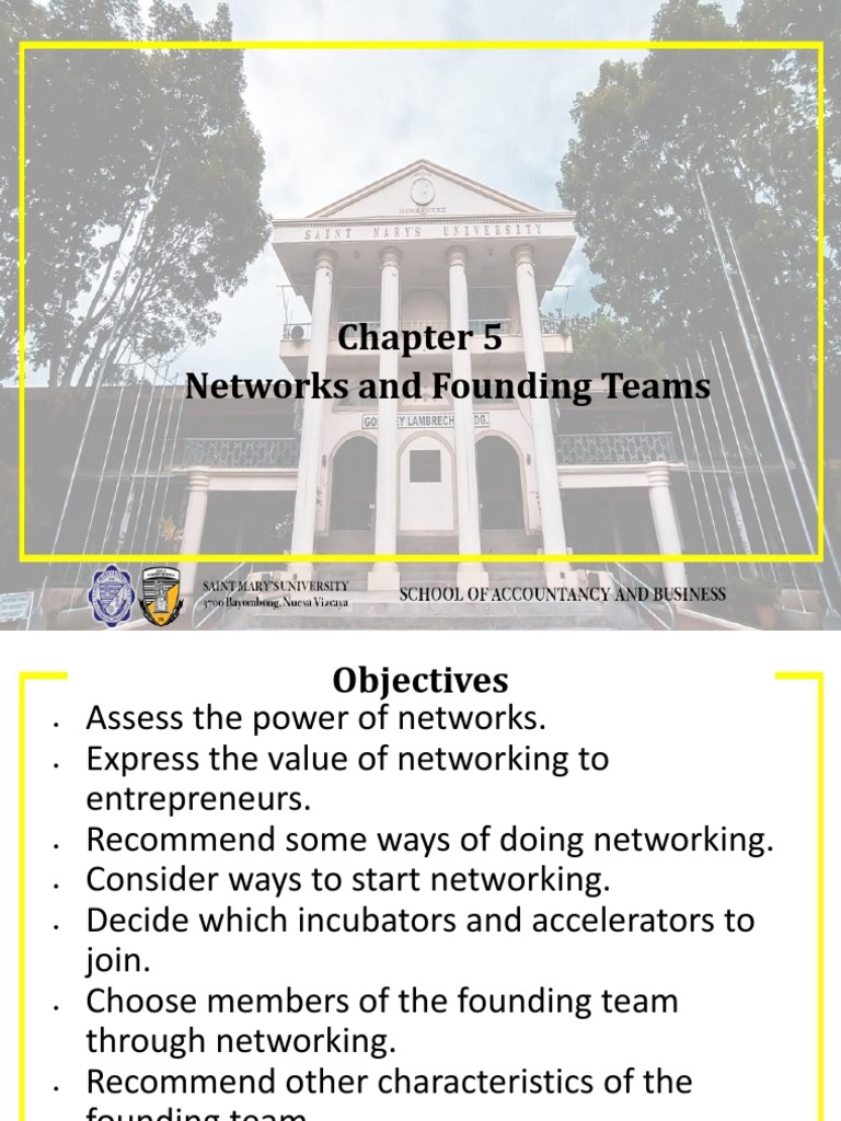 Chapter 6 Networks and Founding Teams | PDF