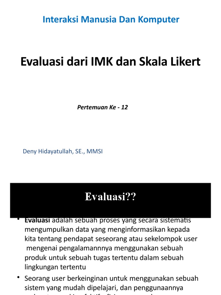 Materi IMK Pertemuan 12 | PDF
