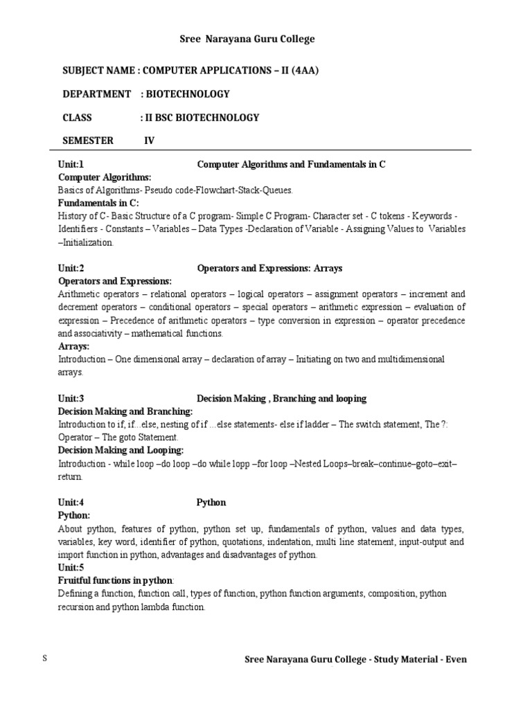 Computer Application | PDF