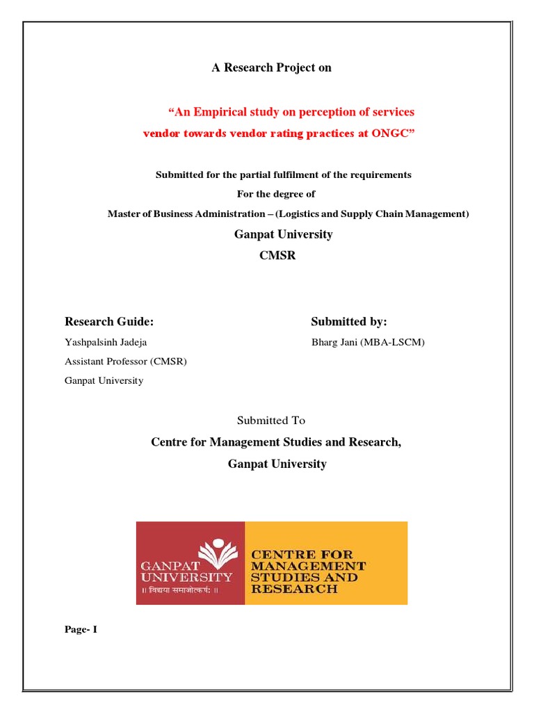 Sip Project Bharg Jani | PDF