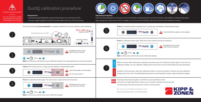 KippZonen Calibration Procedure DustIQ 0386910 | PDF | Calibration | Sun