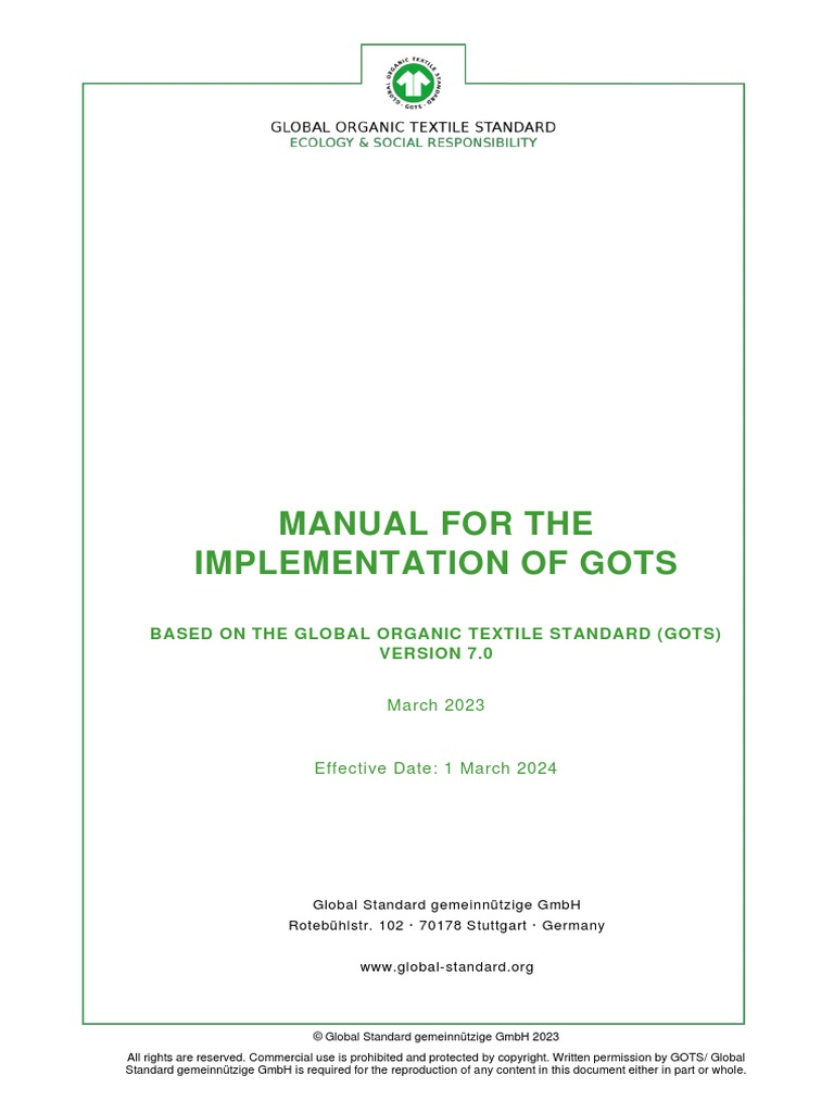Manual For The Implementation of GOTS V7.0 | PDF | Due Diligence | Audit