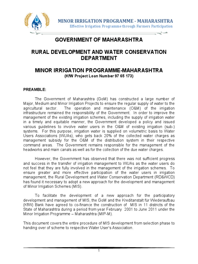 MIP-Minor Irrigation Programme | PDF | Agriculture | Vegetables