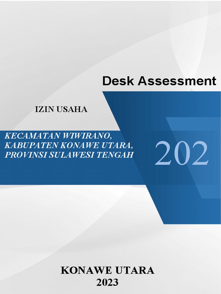 Desk Assessment IUP Malino | PDF